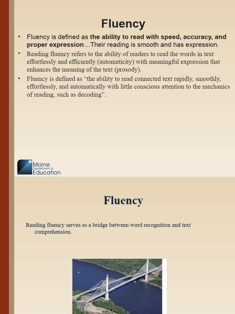 Fluency | PDF | Fluency | Reading Comprehension