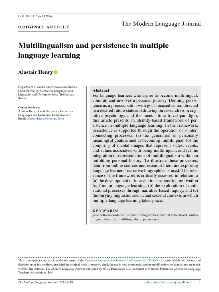 Multilingual Language | PDF | Multilingualism | Motivational