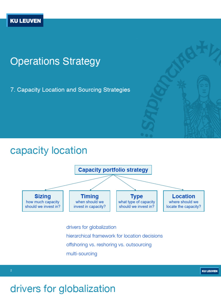 07 Capacity Location Pdf Offshoring Outsourcing
