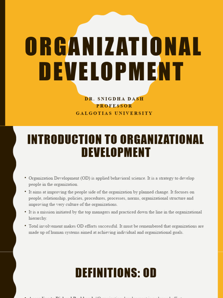 Organizational Development Unit 3 | PDF | Organization Development ...
