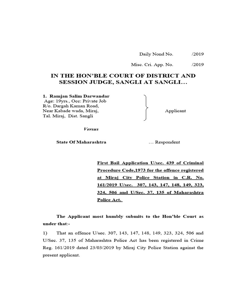 Regular Bail 439 | PDF | Bail | Public Law