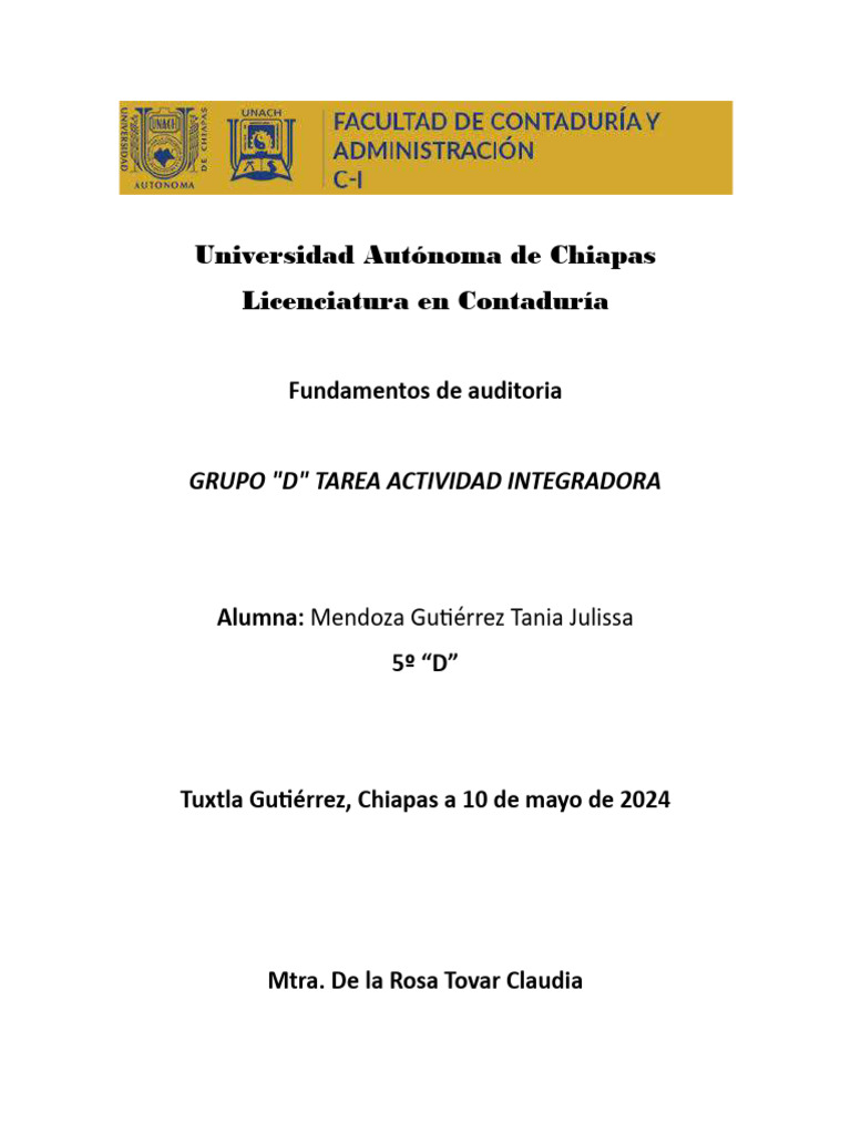 Tarea Actividad Integradora | PDF