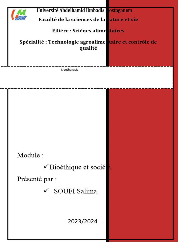 L'euthanasie | PDF | Médecine