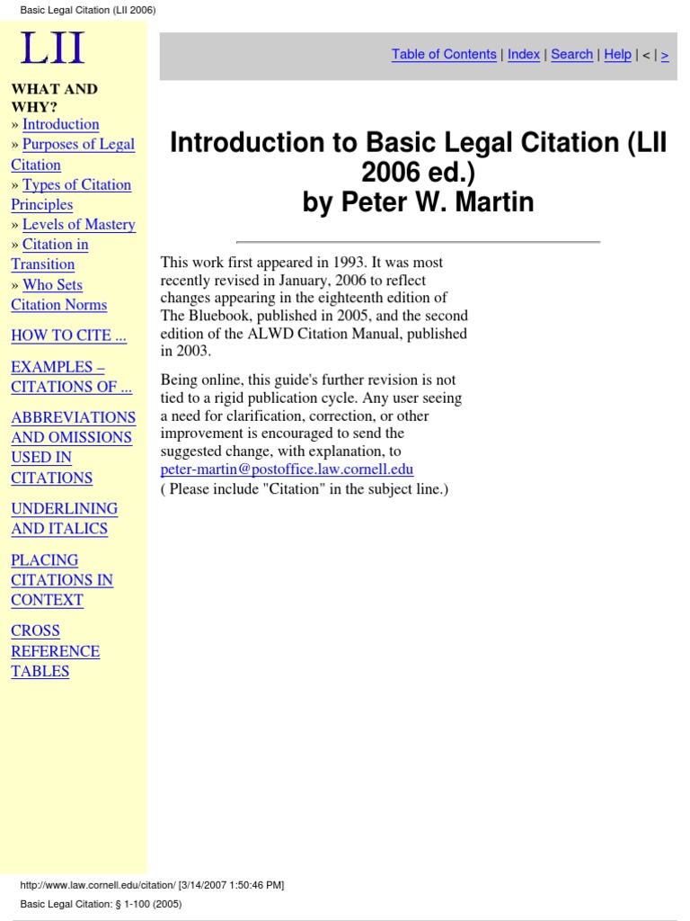 Introduction to Basic Legal Citation | Case Citation | Citation