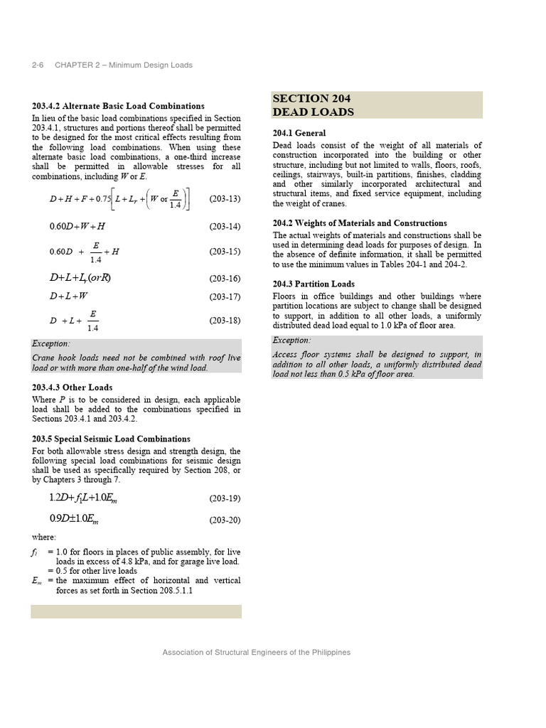 Dead Loads and Live Loads NSCP | PDF | Construction Aggregate | Tile