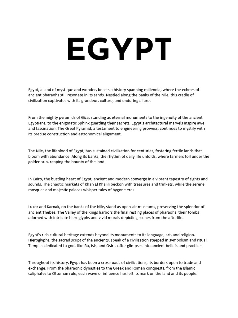 Egypt | PDF | Egypt | Ancient Egypt