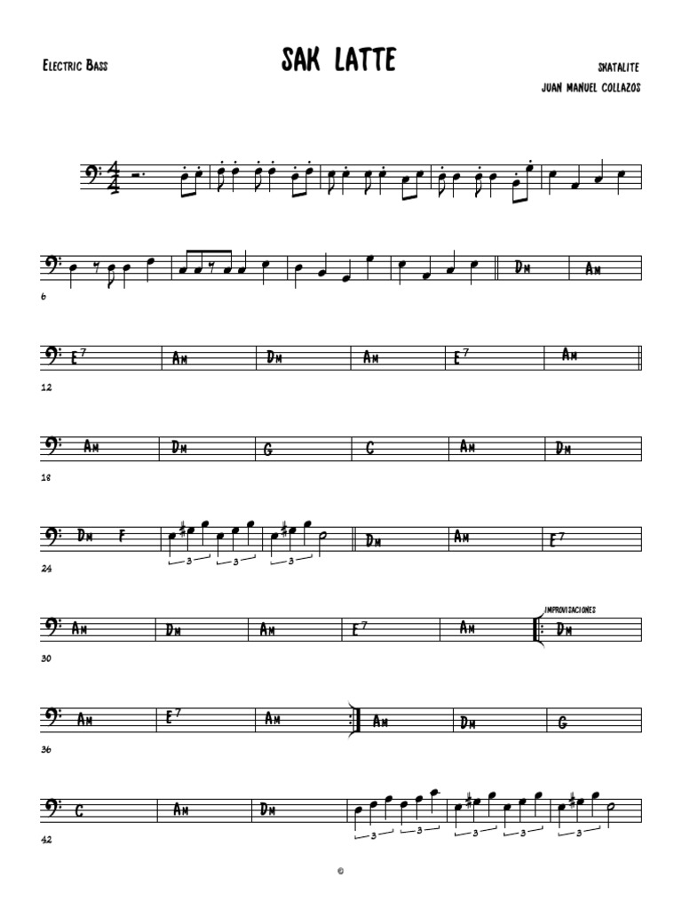 SKA LATTE - Electric Bass | PDF