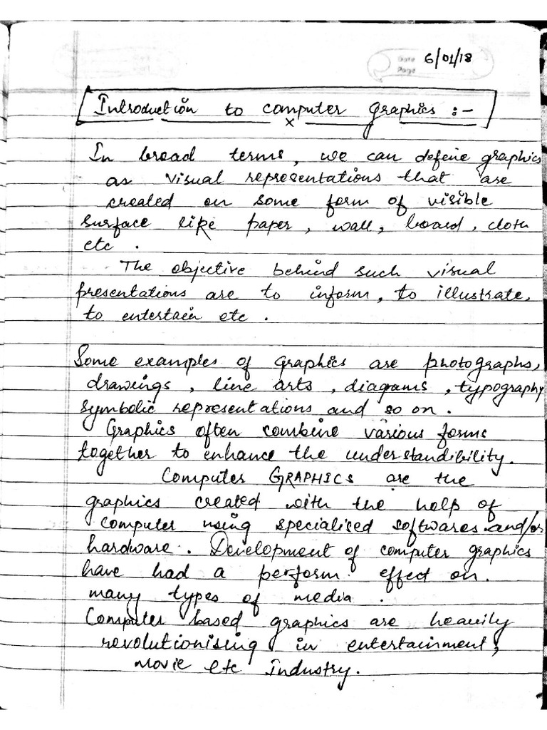 Graphics Notes | PDF