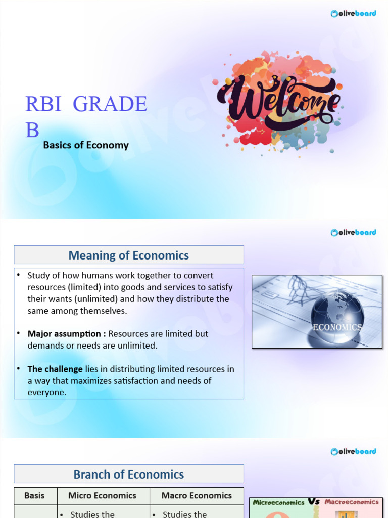 Class-1 Basics of Economics | PDF | Economics | Macroeconomics