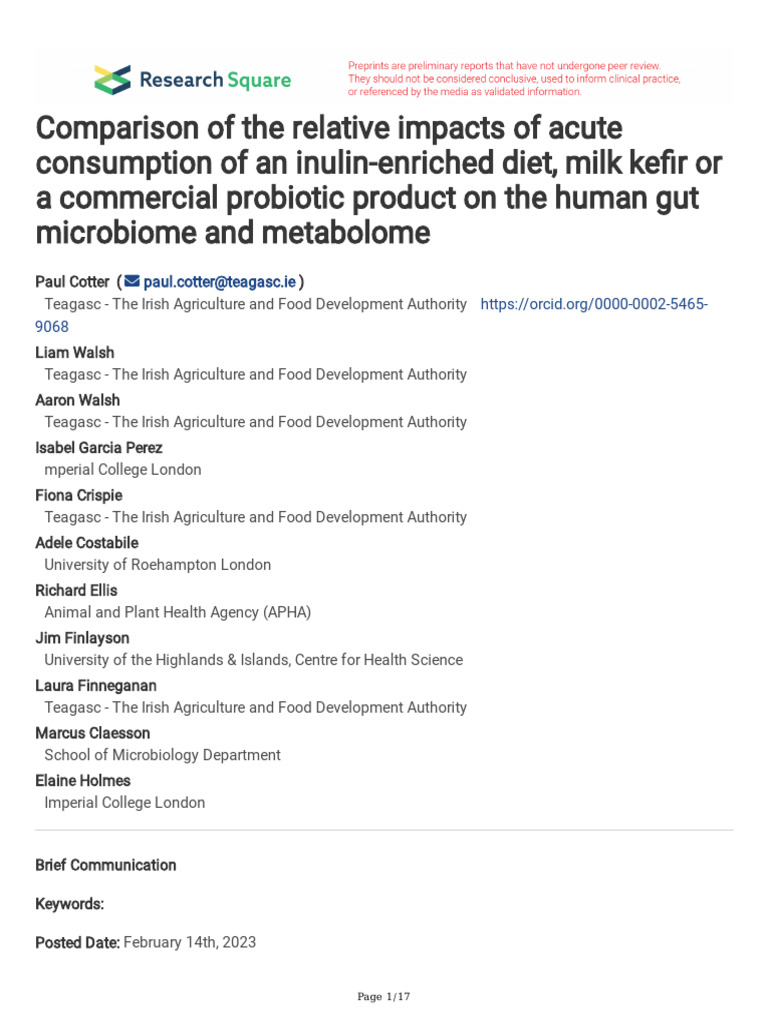 A Commercial Probiotic Product On The Human Gut | PDF | Probiotic ...