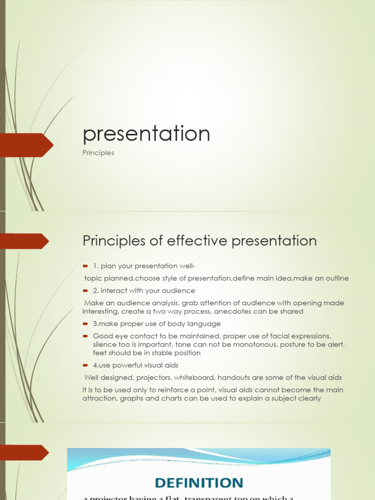 Presentation: Principles | PDF | Display Technology