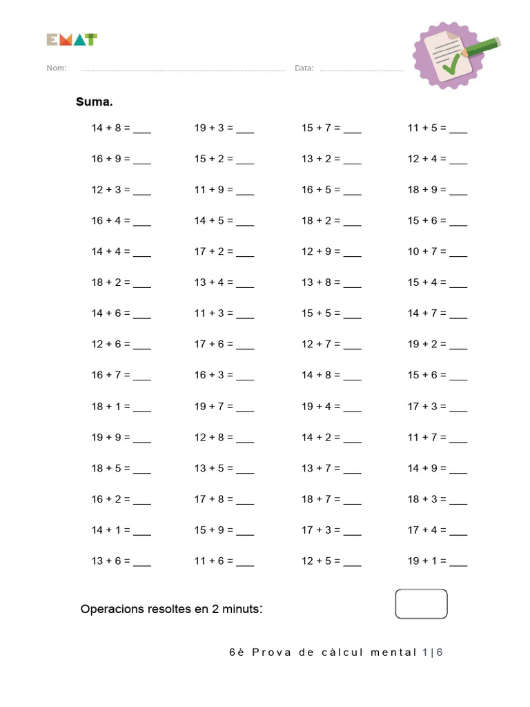 Mental Math Practice Exercises | PDF