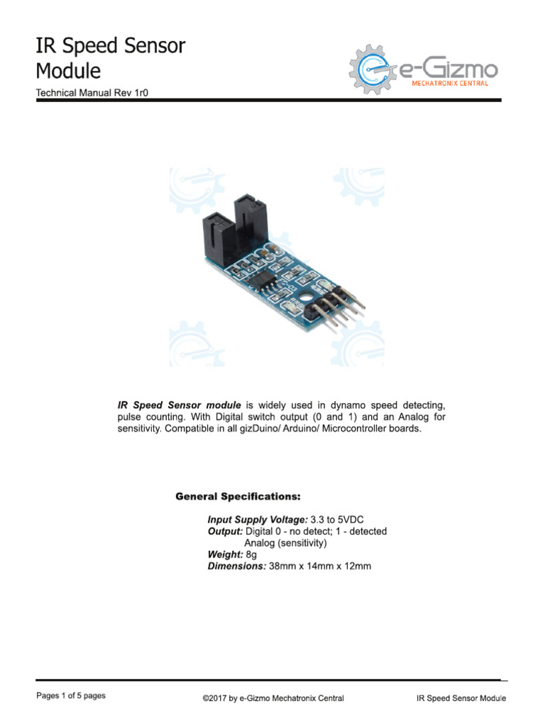 IR Speed Sensor | PDF