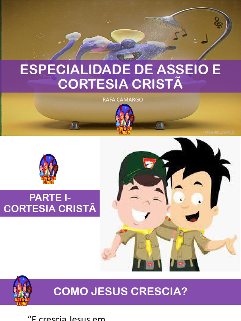 01 - Slide Especialidade de Asseio e Cortesia Cristã | PDF