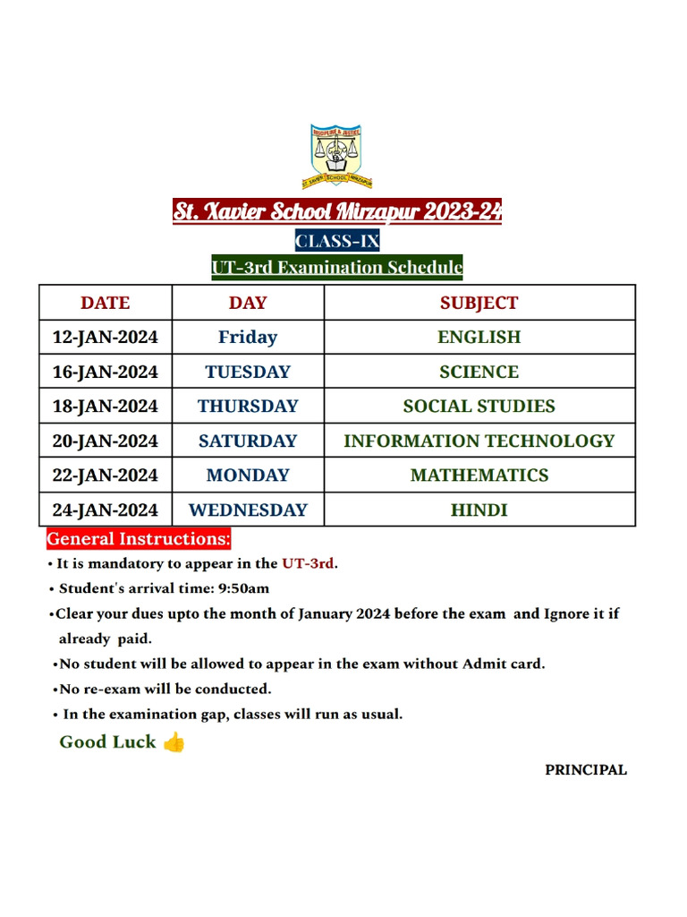 UT 3rd Syllabus +time Table | PDF