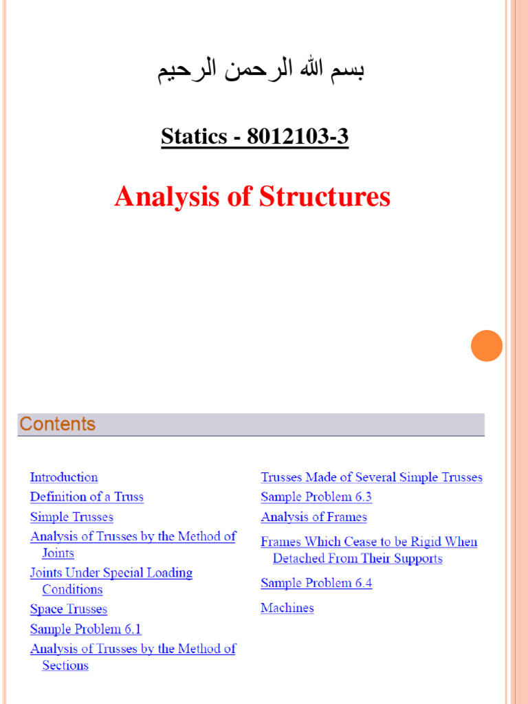 Lecture 8 Analysis of Structure | PDF