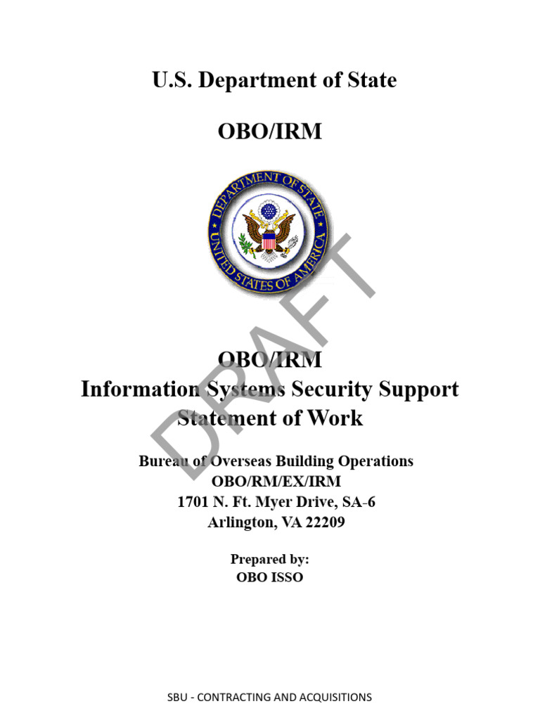 Information Systems Security SOW for OBO | PDF | Computer Security ...