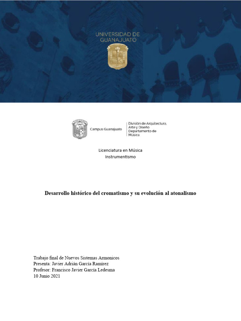 Desarrollo historico del cromatismo y su evolucion al atonalismo | PDF ...