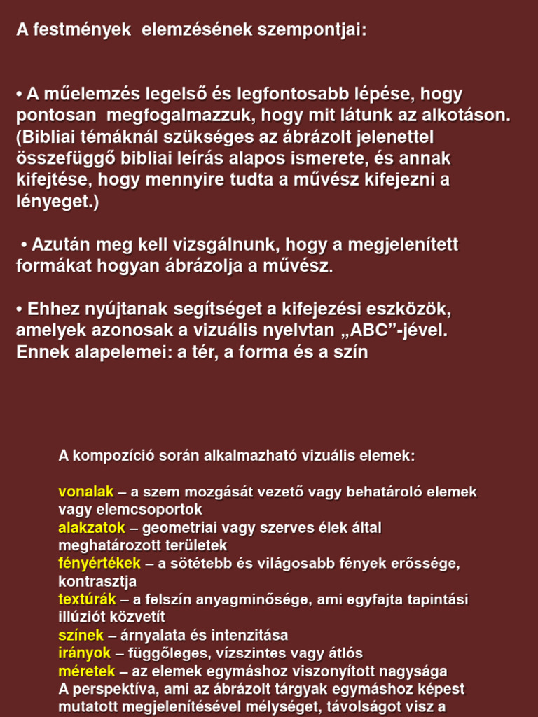 Kepzomuveszet2 A Reneszansz Muveszete 1 Képelemzés, Segédanyag | PDF