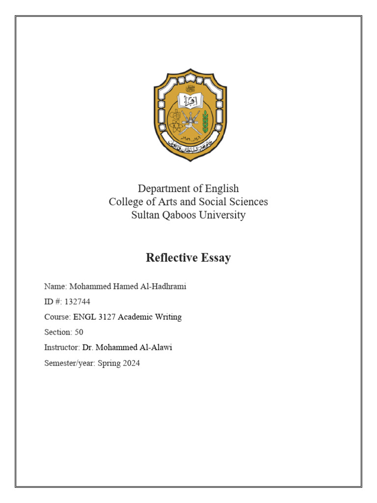 reflective essay | PDF | Critical Thinking | Thought