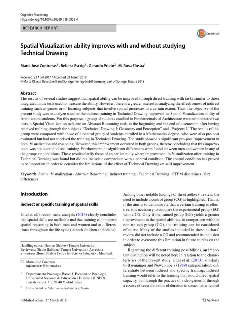 ARTICULO Spatial Visualization Ability Improves With and Without ... ARTICULO Spatial Visualization Ability Improves With and Without ...