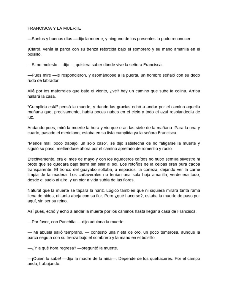 La Muerte Busca a Francisca | PDF