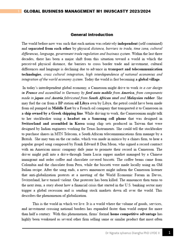 Global Business Management Master 1 Inuscasty | PDF | Mercantilism ...