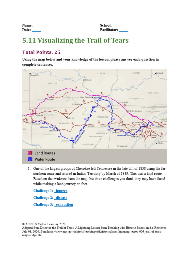 05-11 Task | PDF | Cherokee | Trail Of Tears