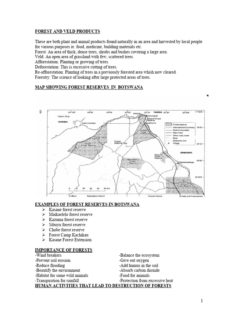 Veld and Forest Products in Botswana | PDF | Forests | Habitat Destruction