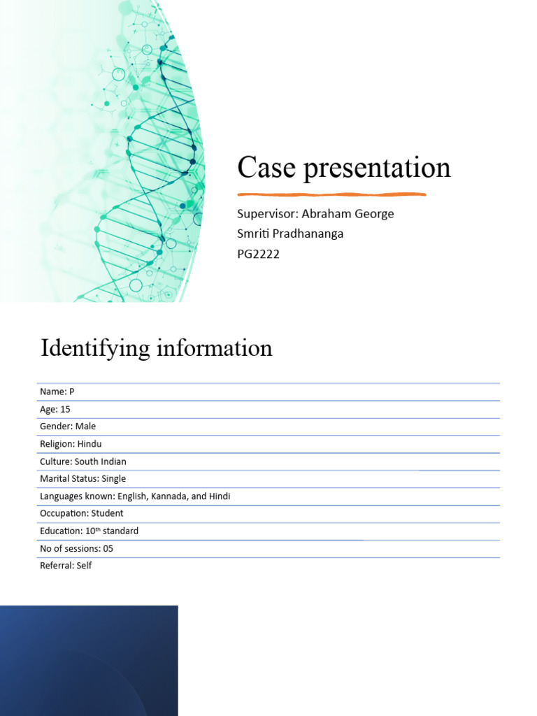 Case Presentation Final Semester | PDF | Psychotherapy | Empathy