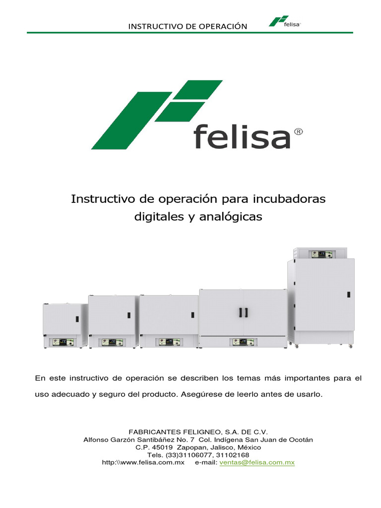 Manual Incubadora Felisa | PDF | Calibración | USB