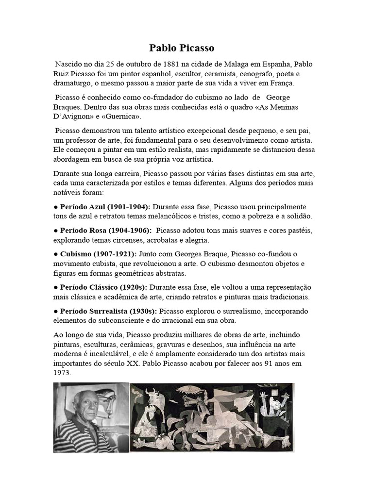 Pablo Picasso | PDF