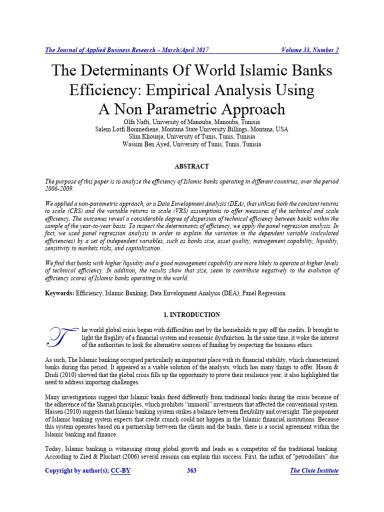 Banques Islamiques Wassim 2017 | PDF | Islamic Banking And Finance | Banks