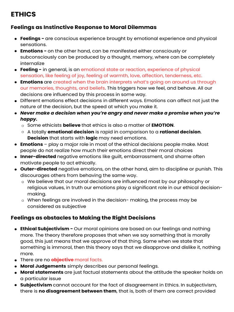 ETHICS | PDF | Emotions | Reason