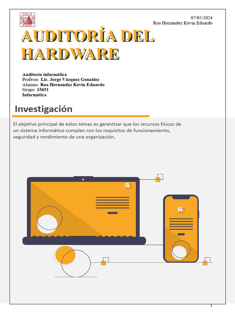 Auditoría de Hardware Informático | PDF | La seguridad informática | Seguridad