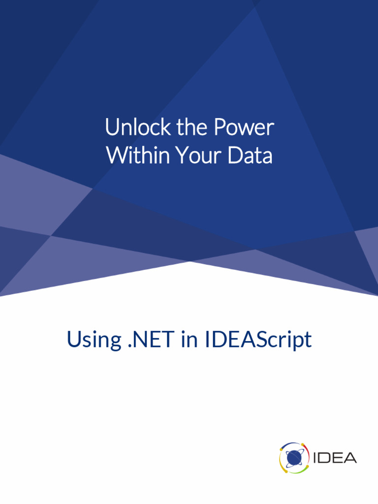 Using Net In Ideascript Pdf Component Object Model Parameter 