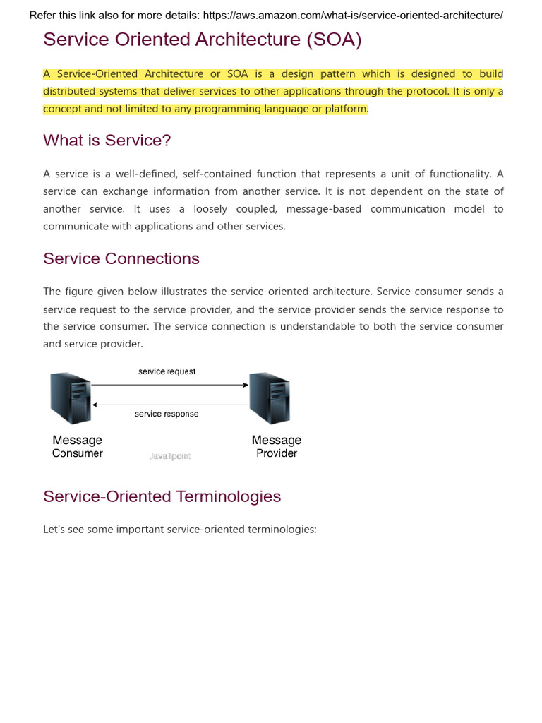 Soa Service Oriented Architecture Pdf Service Oriented Architecture Systems Architecture