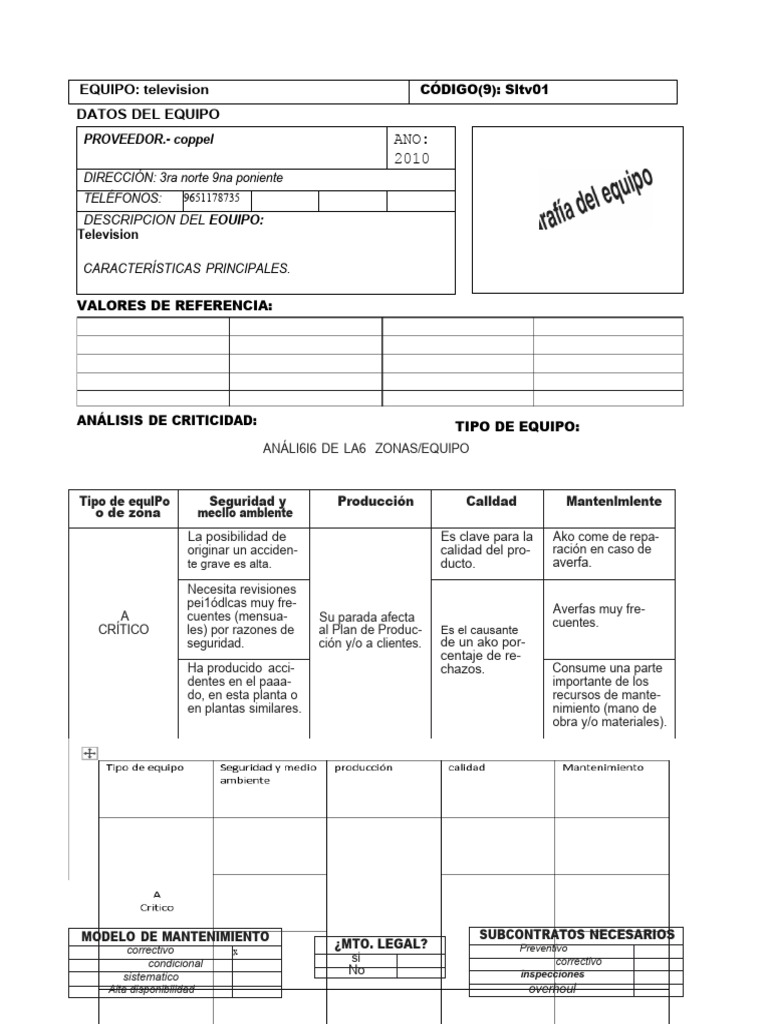 Ficha de Equipo | PDF | Informática