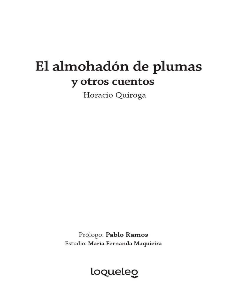 Primeras Paginas El Almohadon de Plumas | PDF | Cuentos | Edgar Allan Poe