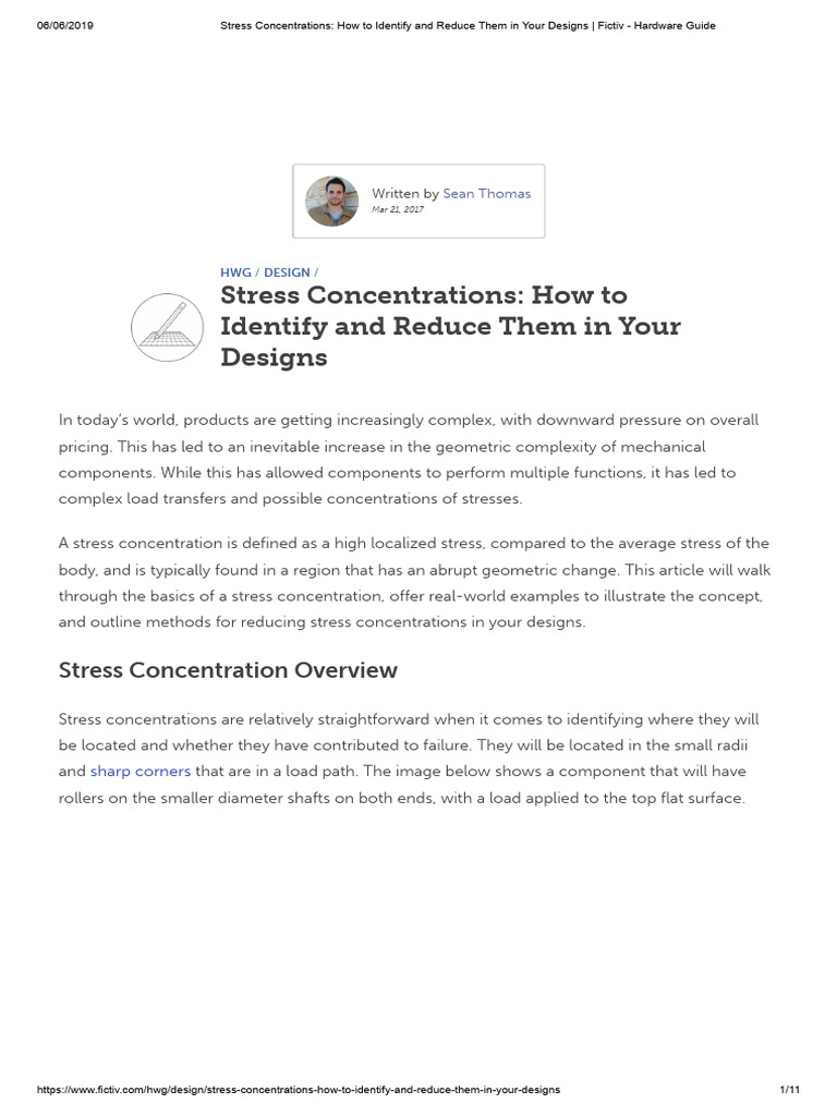 Identify and Reduce Stress Concentrations | PDF | Stress (Mechanics ...