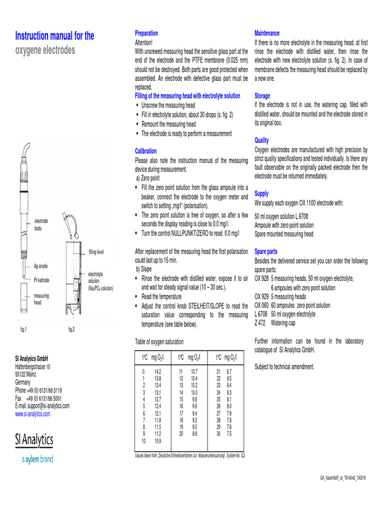 Oxygene-Electrodes 37-KB English PDF | PDF | Electrolyte | Applied And Interdisciplinary Physics