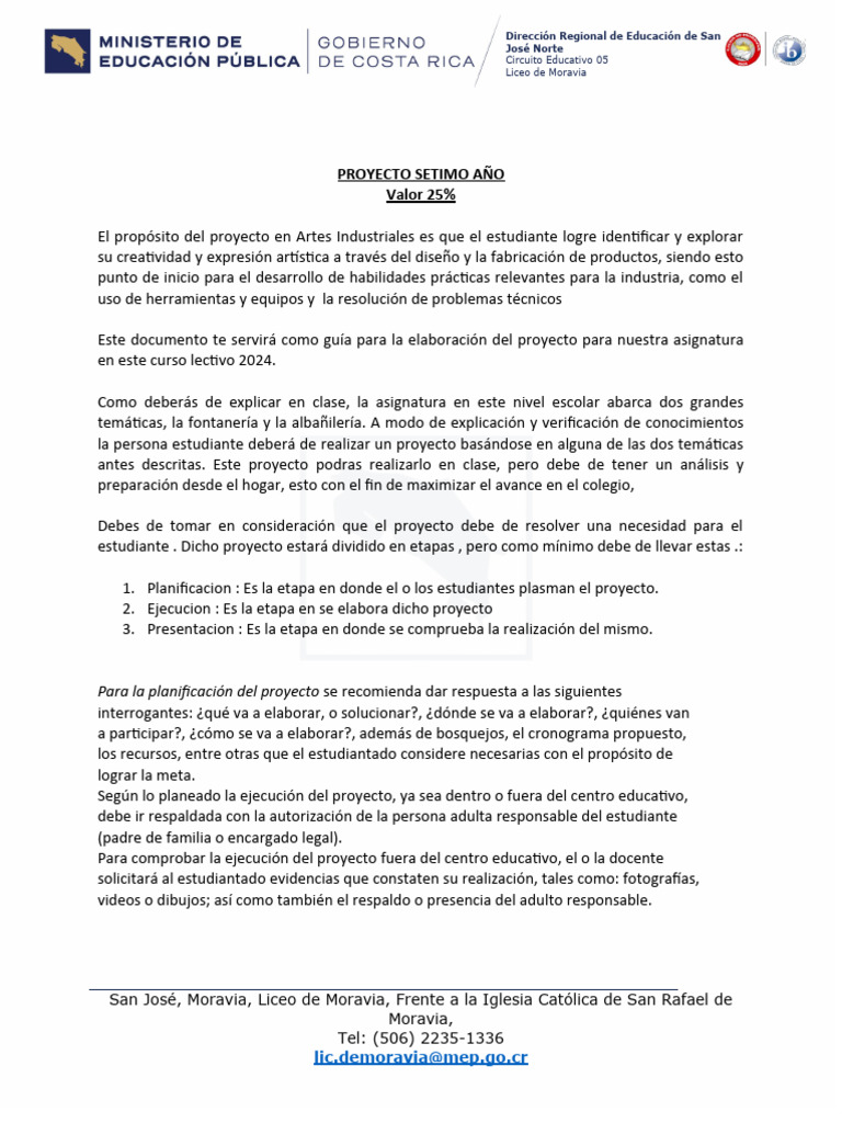 Ejemplo Proyecto Capacitacion | PDF