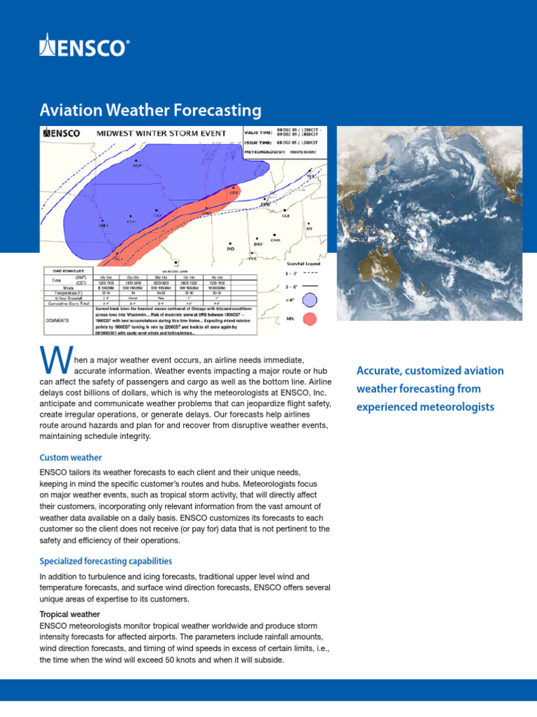 Aviation Weather Forecasting ENSCO | PDF | Weather Forecasting | Weather