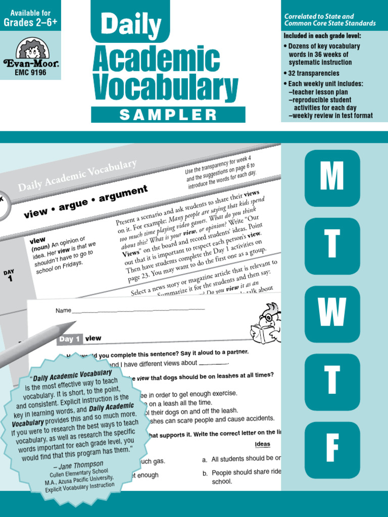 M T W T F: Sampler | PDF | Vocabulary | Bias