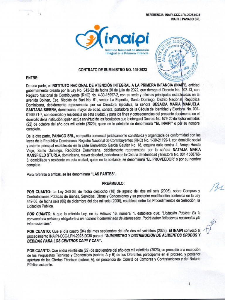 Contrato Panaco | PDF