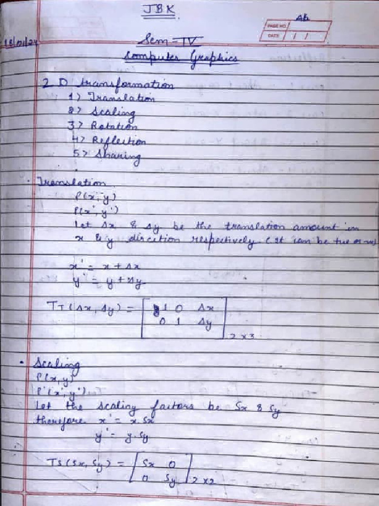 Computer Graphics Notes Gaurav | PDF