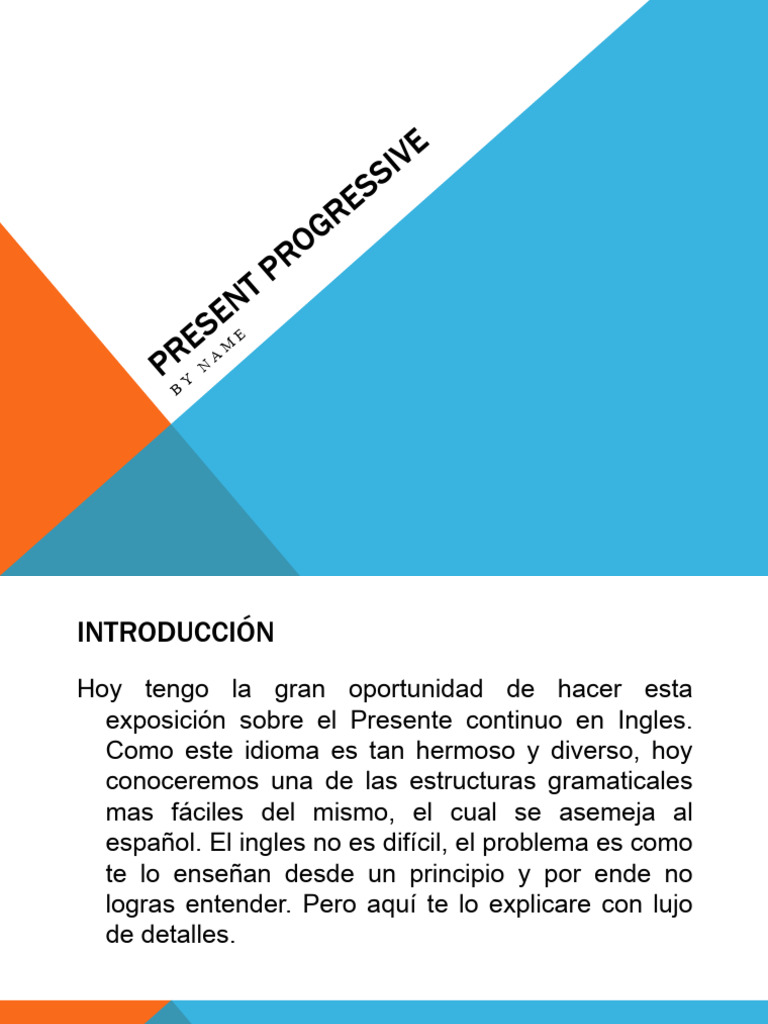 Presentation Present Progressive FINISHED | PDF | Verbo | Lingüística