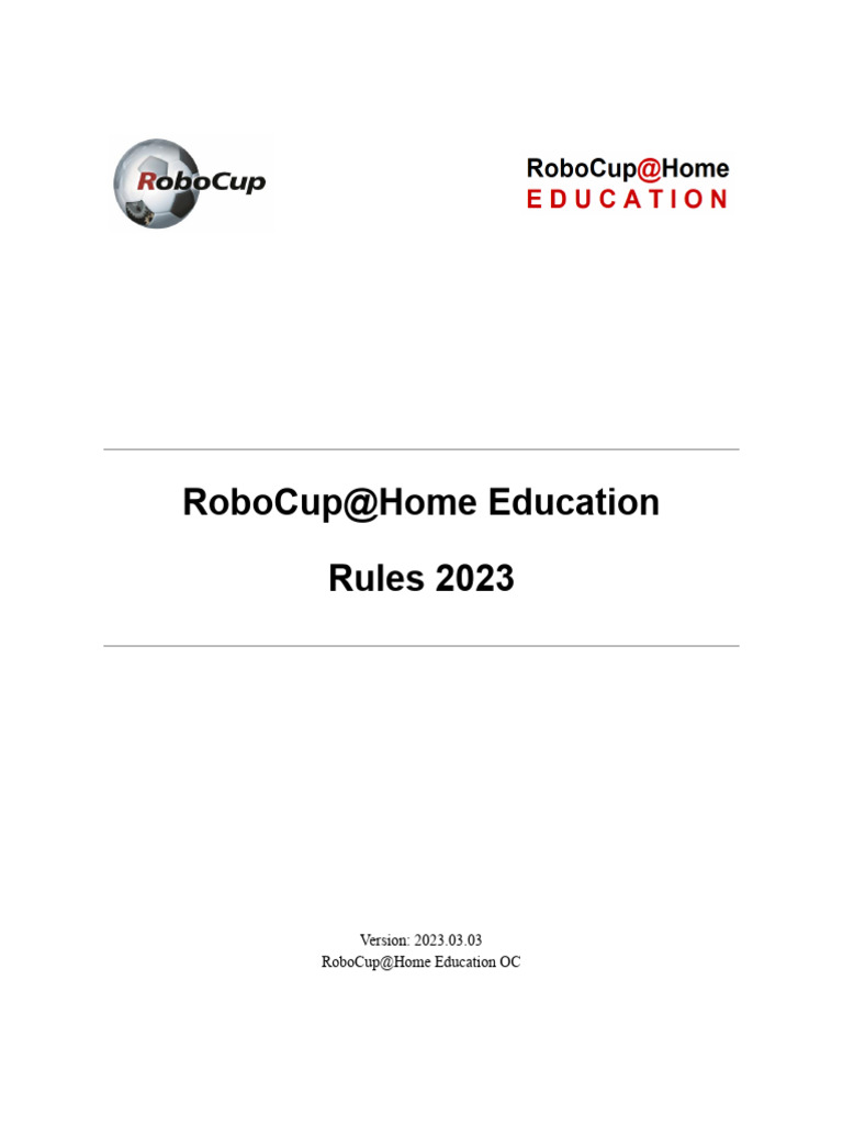 Rules 2024 - RoboCup - Home Education | PDF | Robot | Robotics