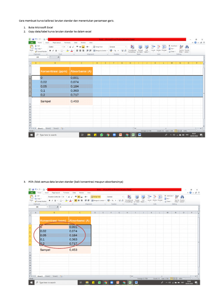 Cara Membuat Kurva Kalibrasi Larutan Standar Dan Menentukan Persamaan ...