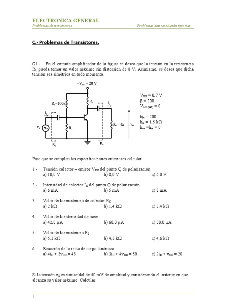 Prob Bjt Pdf Transistor Distorsión